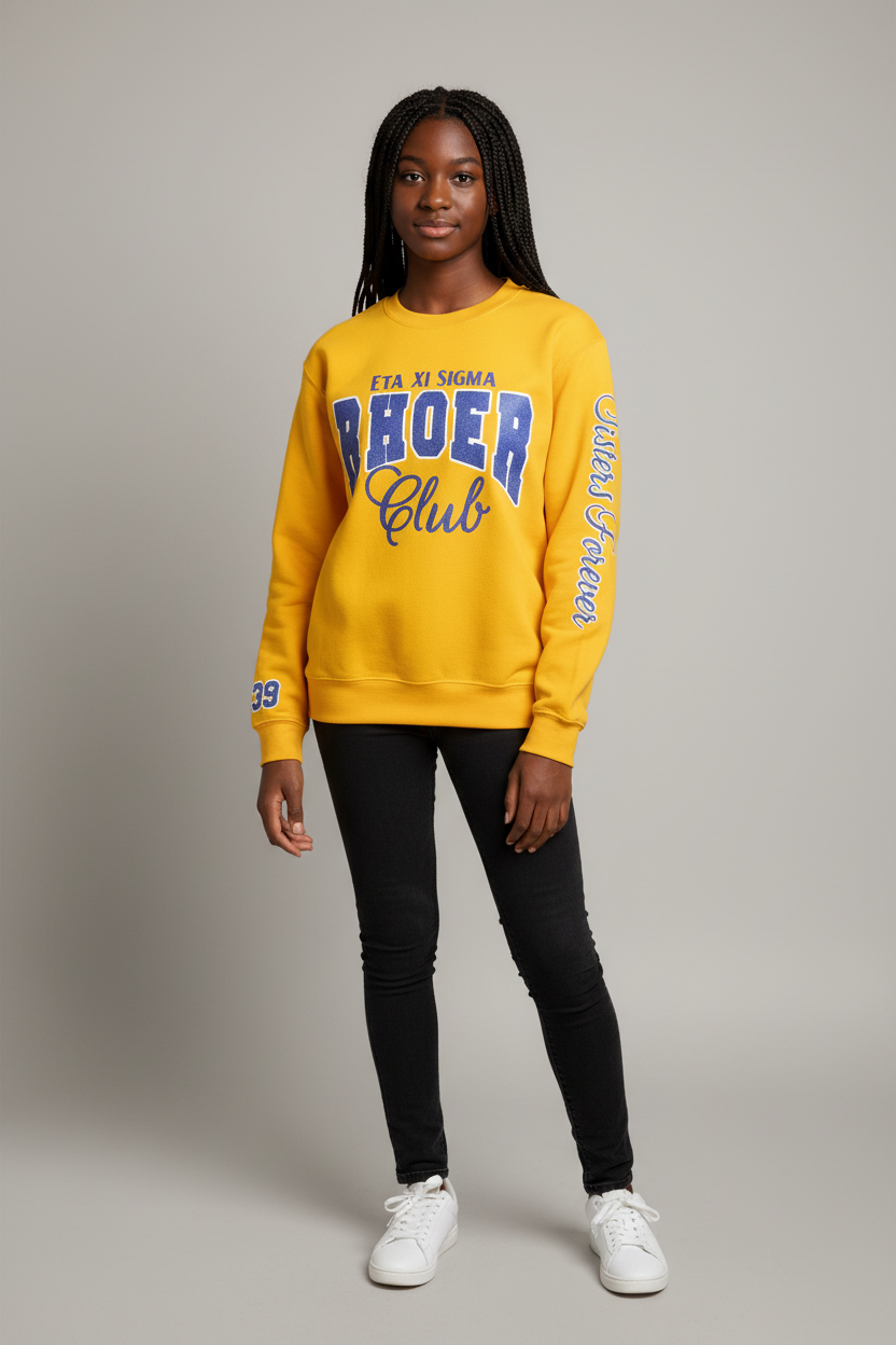 Eta Xi Sigma Rhoer Glitter Butterfly Sweatshirt – Ruiz Custom Wears