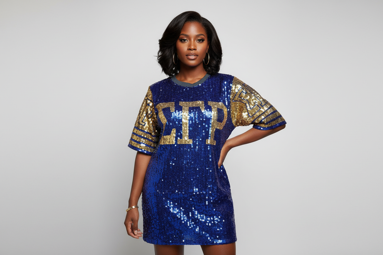Sigma Gamma Rho Sequin Dress Top – Ruiz Custom Wears
