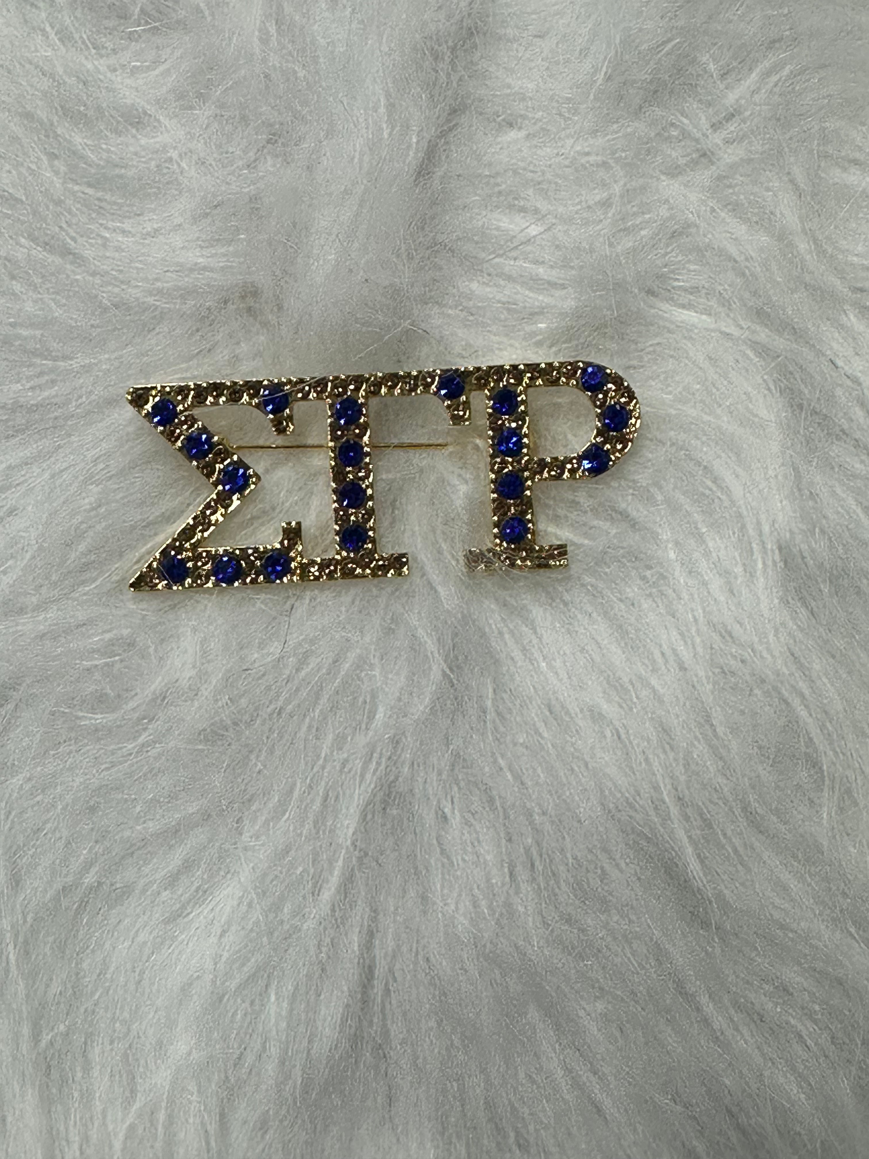 Bling Greek Letter SGRho Pin – Ruiz Custom Wears