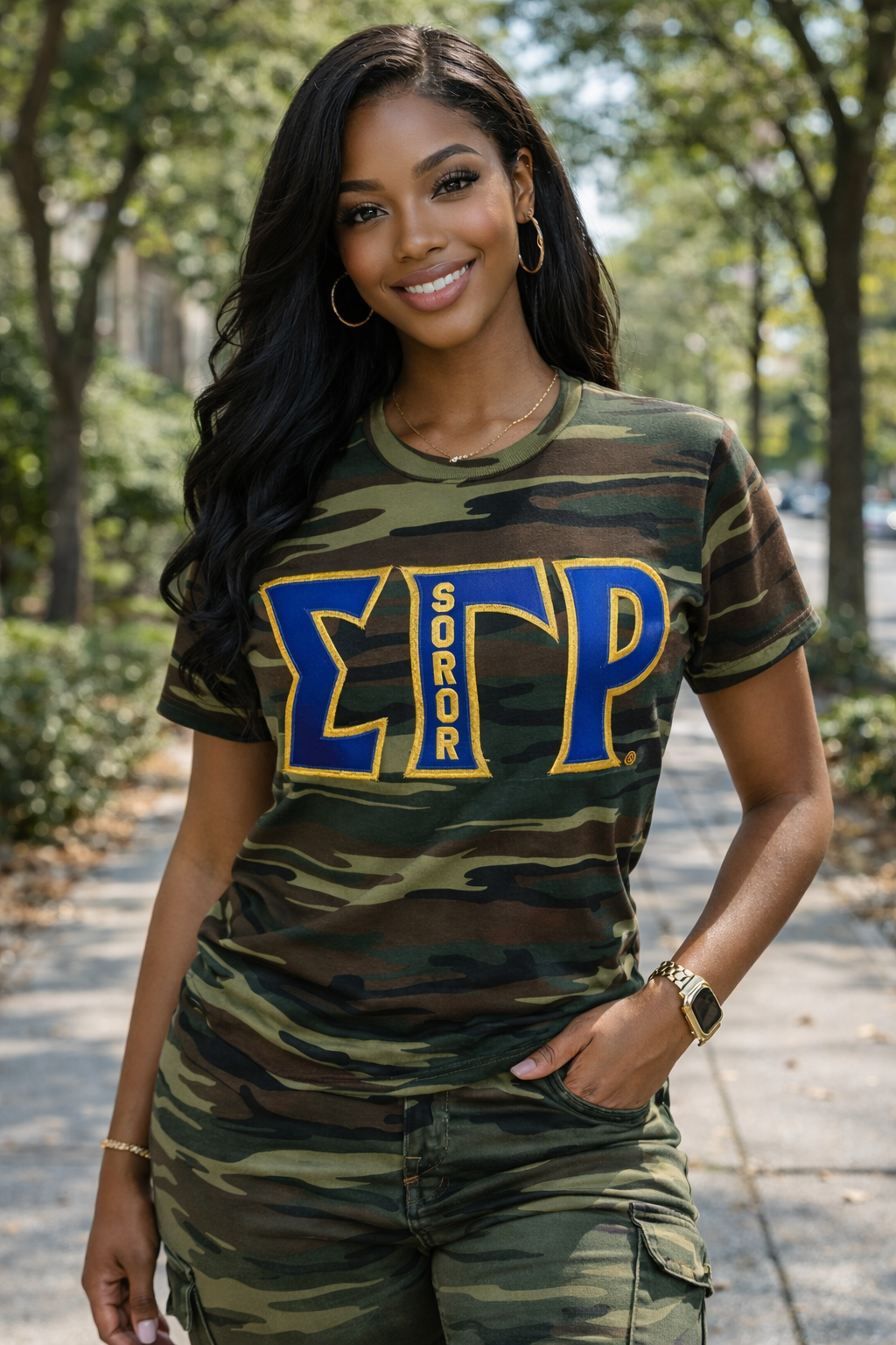 Greek Letter SGR Soror Embroidered T-Shirt – Ruiz Custom Wears