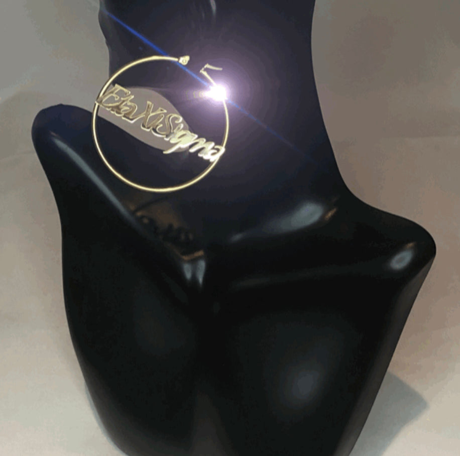Eta Xi Sigma Hoop Earrings – Ruiz Custom Wears