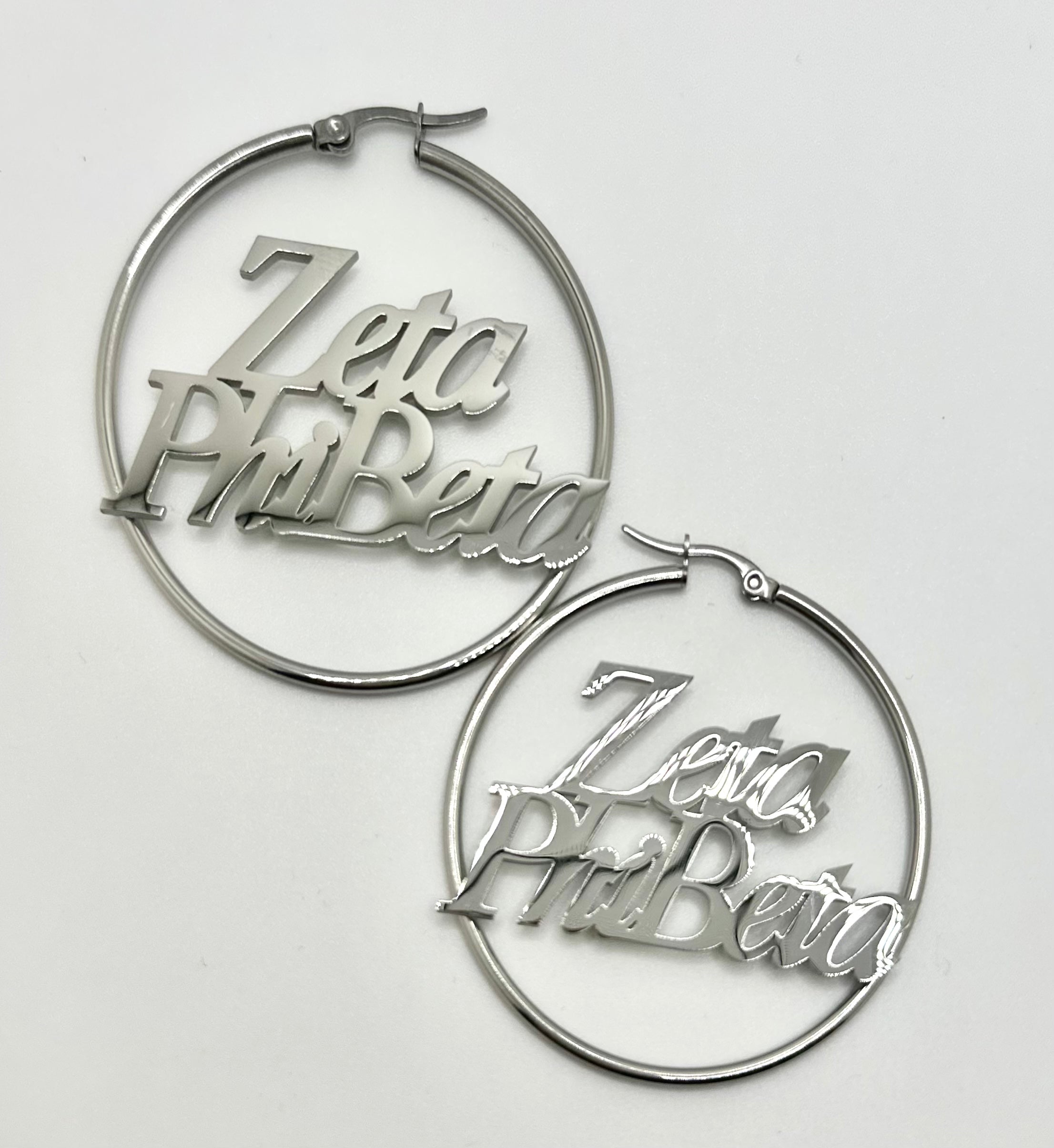 Zeta Phi Beta Hoop Earrings – Ruiz Custom Wears